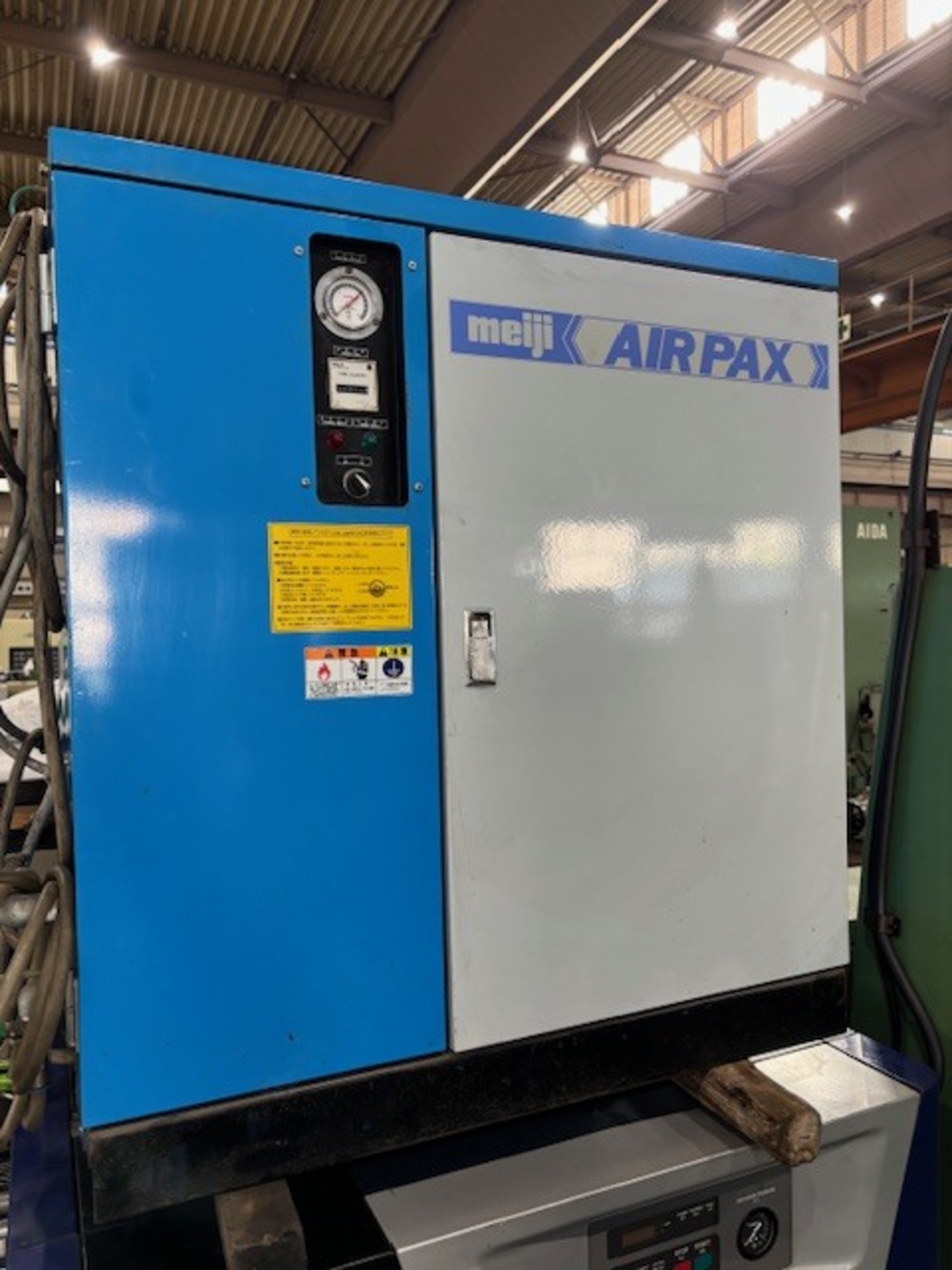 3.7kwコンプレッサー 明治機械製作所 APT-37K 中古販売詳細【#411516】 | 中古機械情報百貨店 | MEIJI AIR ...